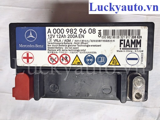 Bình ắc quy phụ xe Mercedes E250 chính hãng_ 0009829608